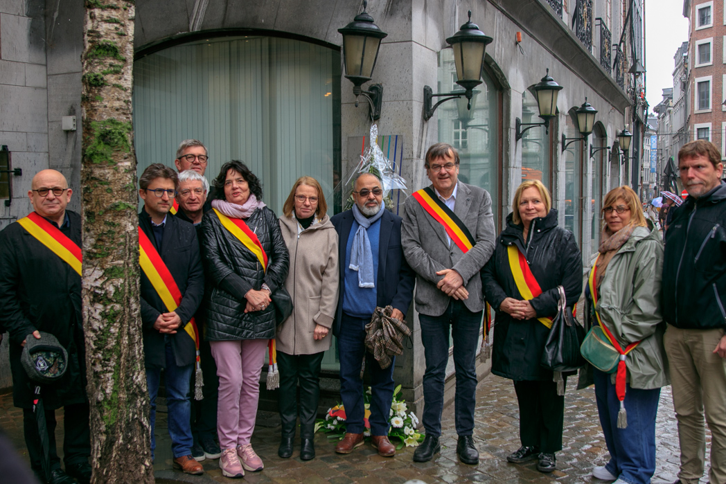 Inauguration d’une stèle en mémoire d’Ihsane Jarfi au centre de Liège ...